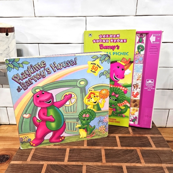 Barney | Toys | Barney Golden Sound Stories Lift A Flap Book Bundle ...